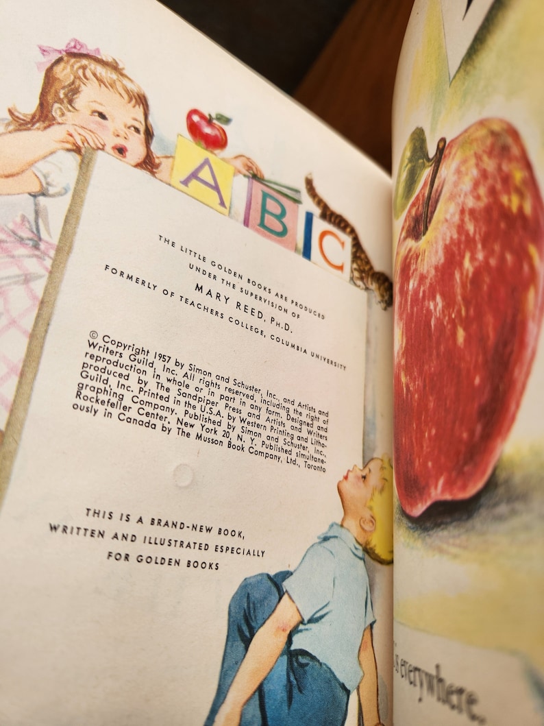 Vintage 1957 ABC Around the House Golden Activity Book With Moveable ...