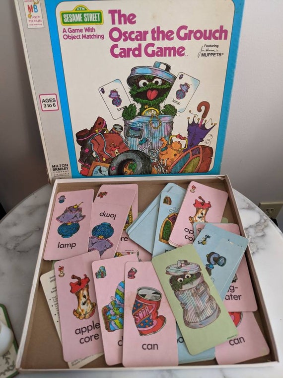 Vintage RARE 1978 Oscar the Grouch Card Game | Etsy