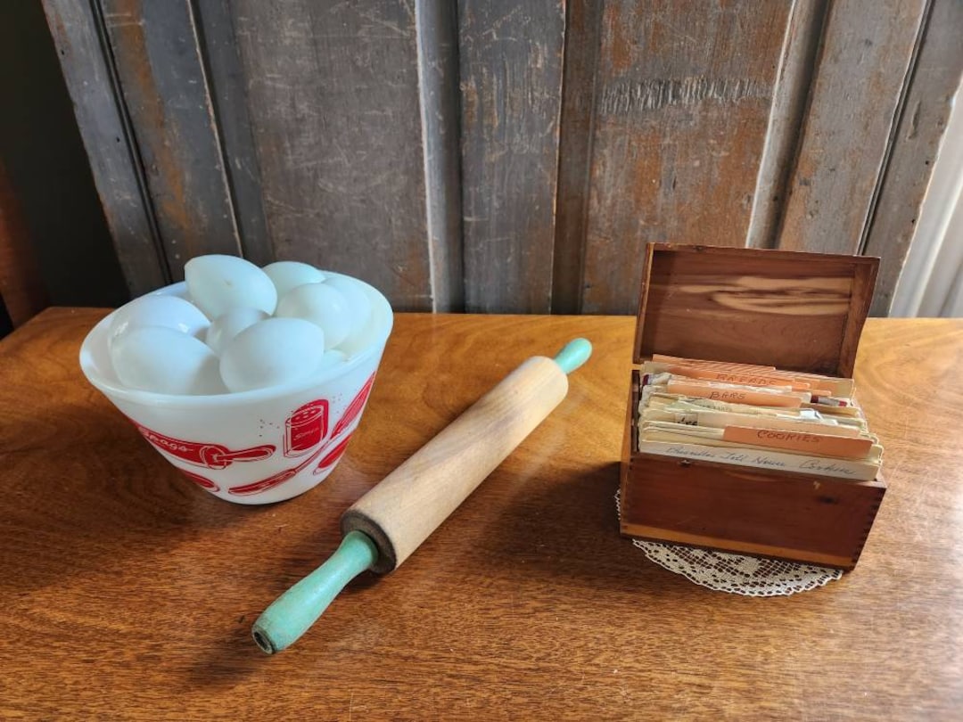 Antique Oak Dovetail Recipe Box FULL of Recipes - Etsy