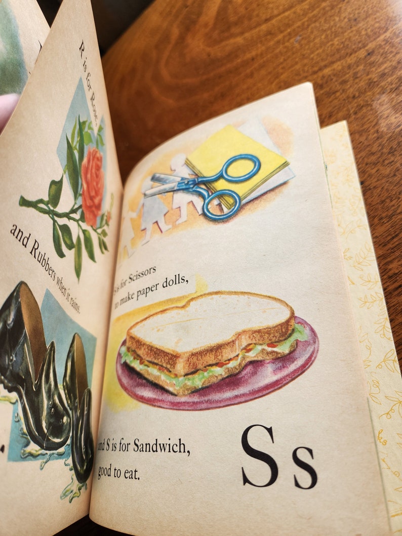 Vintage 1957 ABC Around the House Golden Activity Book With Moveable ...