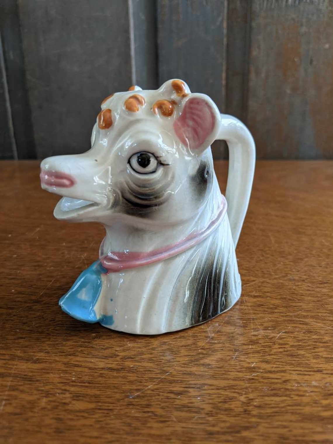 Vintage Blue Bell Cow Creamer - Etsy