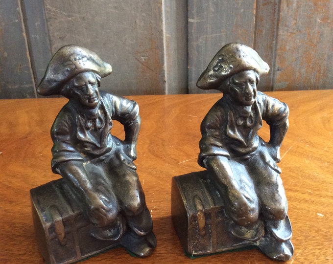 Antique Pair of Pirate Bookends - Etsy