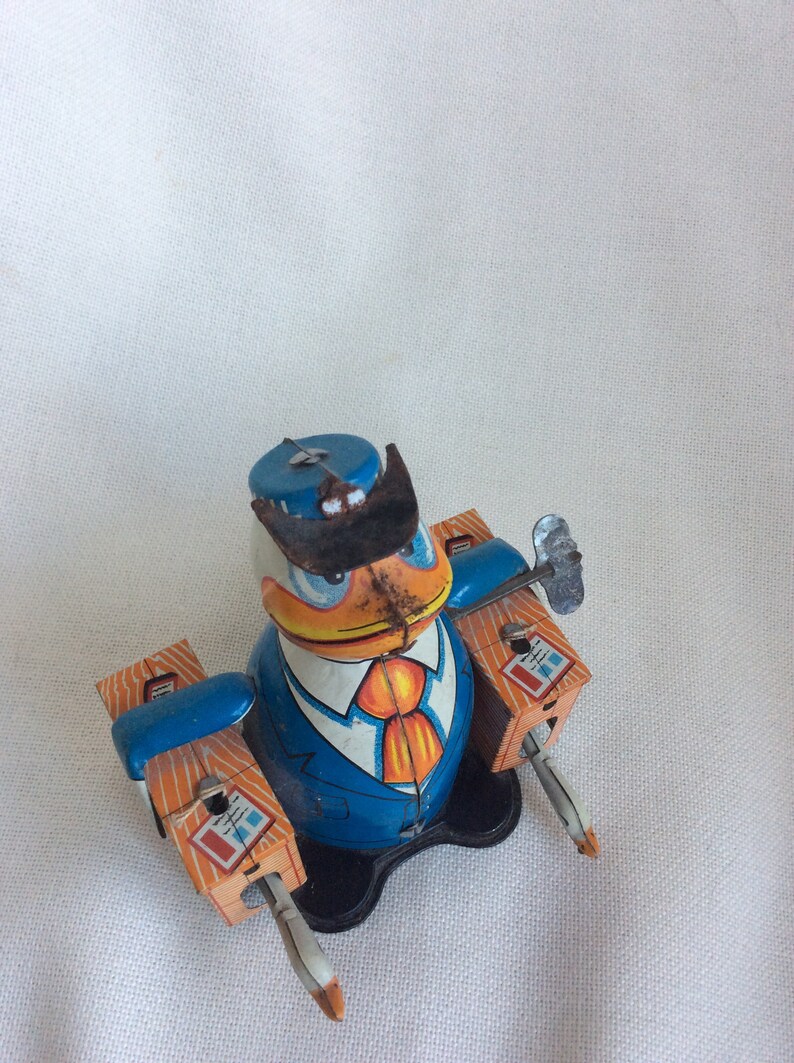 Vintage RARE T.P.S. Duck the Mailman Wind-Up Toy WORKS | Etsy