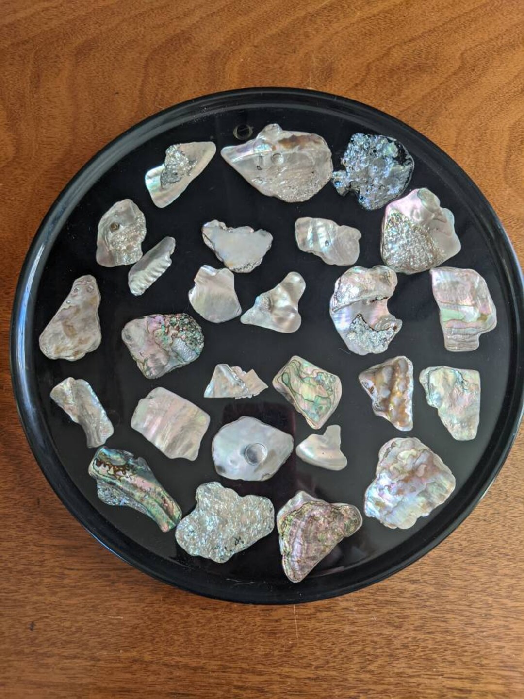 Vintage LARGE Abalone Trivet Hot Plate Tray - Etsy