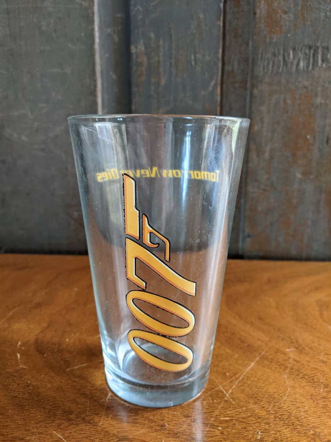 Vintage 007 Tomorrow Never Dies Beer Glass - Etsy
