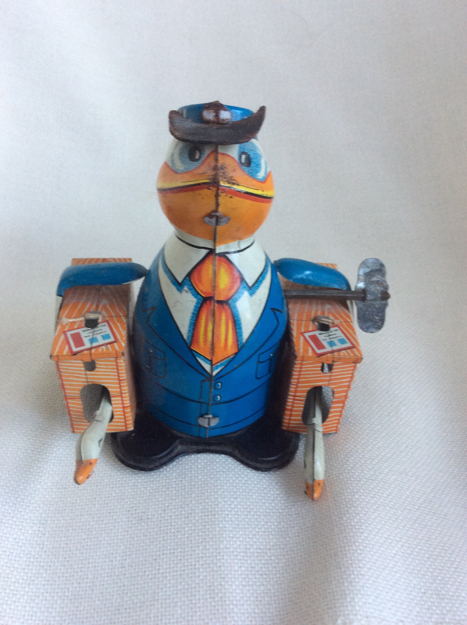 Vintage RARE T.P.S. Duck the Mailman Wind-Up Toy WORKS | Etsy