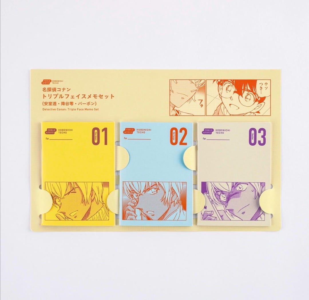 Hobonichi Techo 2026/case Closed/detective Conan Triple Face Memo Set ...