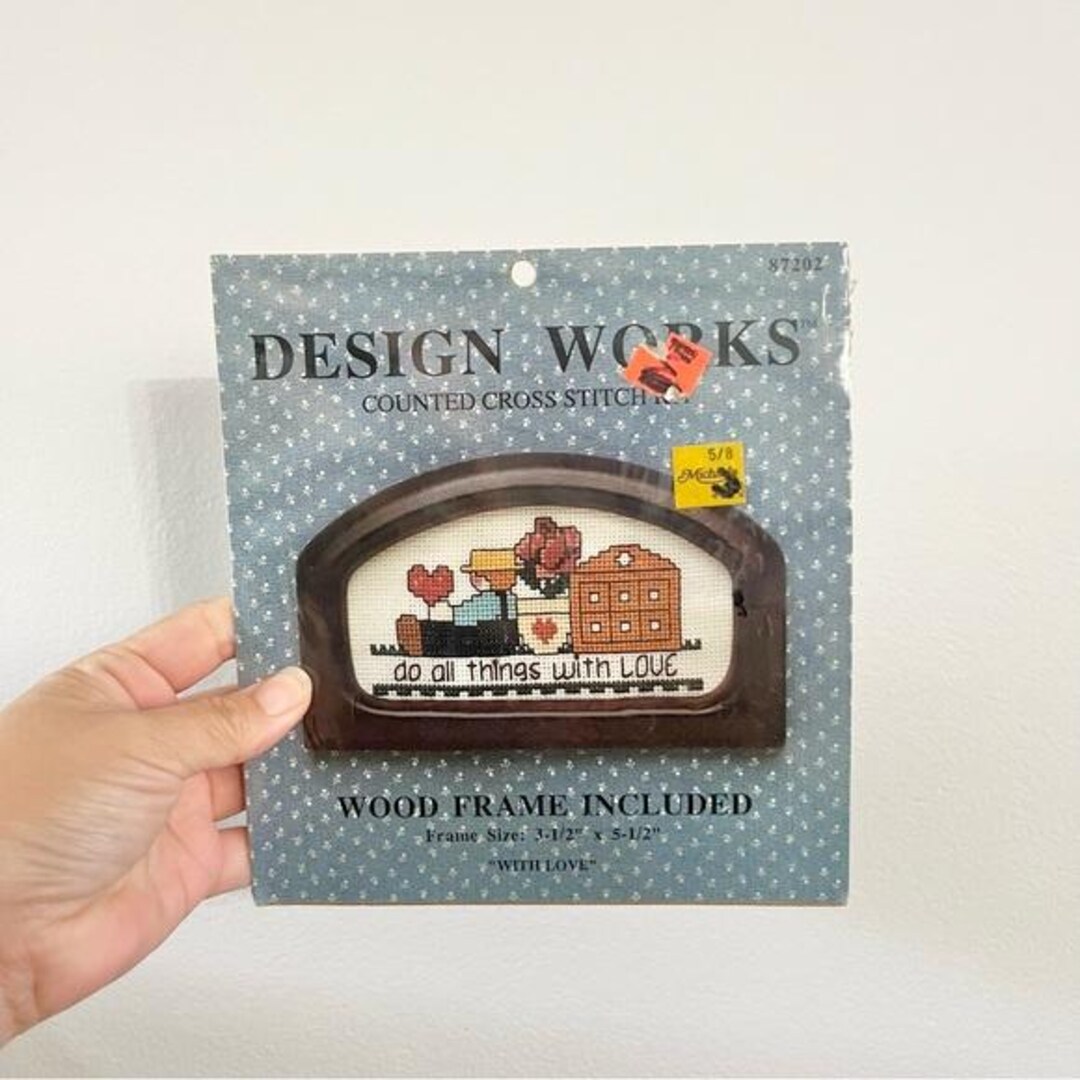 Vintage NEW Design Works Cross Stitch Kit Do All Things With Love ...