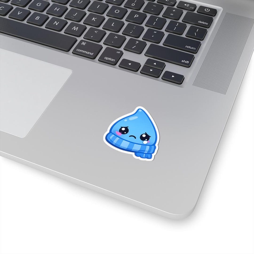 Blue Water Droplet Sticker - Etsy
