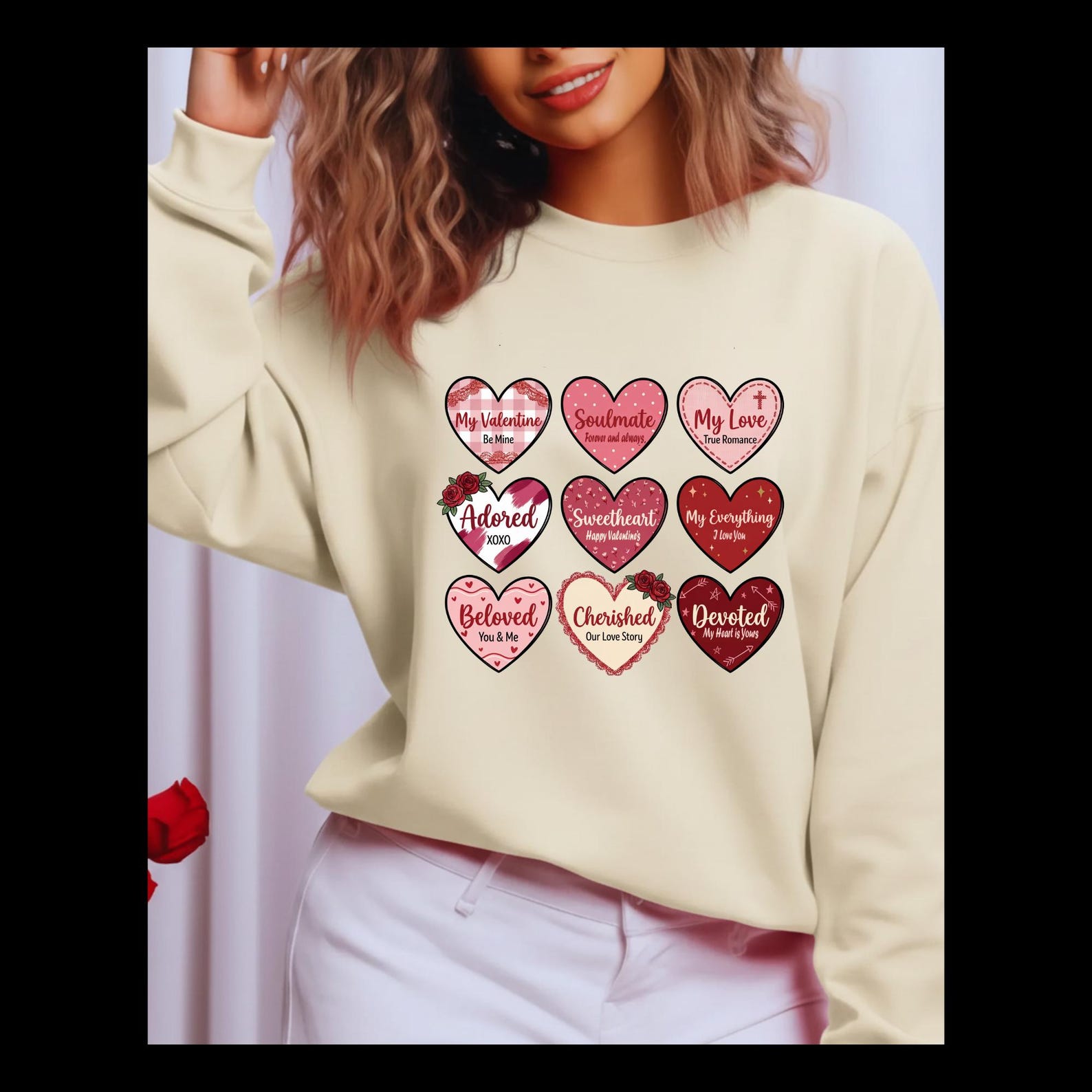 Be Mine PNG, Valentine Heart Quote Design, Preppy Checker Love Hearts ...