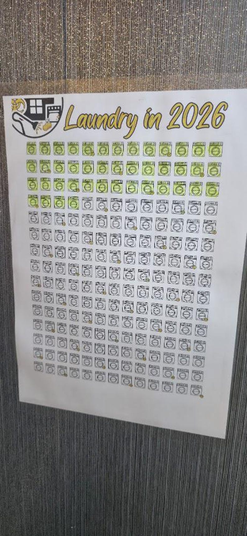 Laundry Tracker Printable Daily Washing Log Digital Download - Etsy