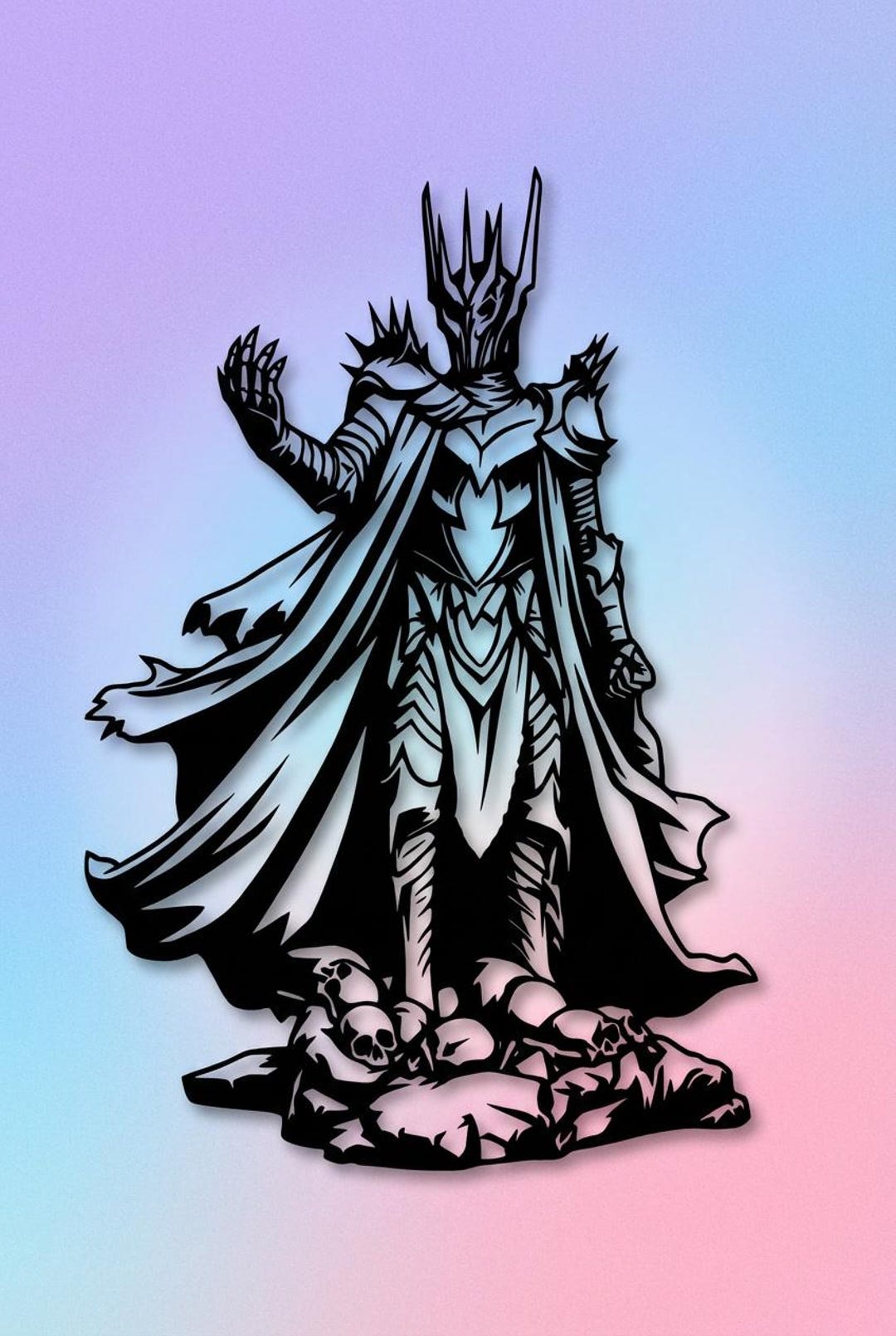 Sauron SVG, PNG File – LOTR Inspired Dark Lord Model (digital Download ...