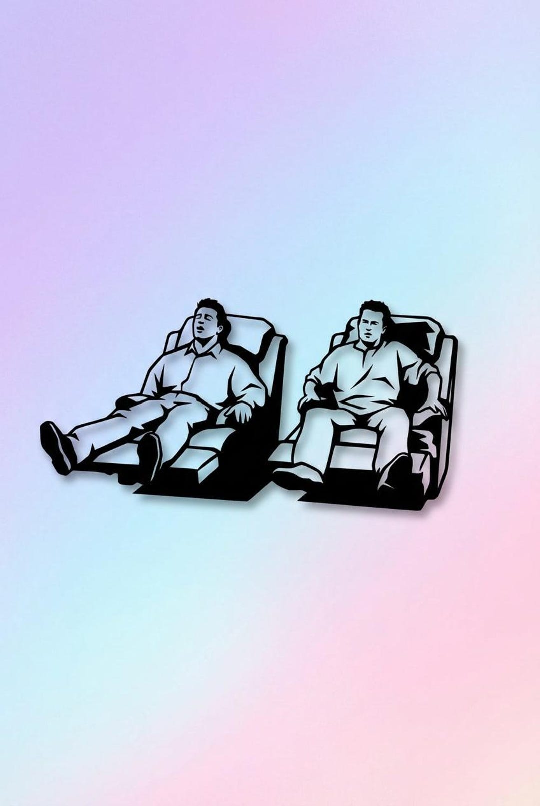 Two Reclining Chairs SVG | Friends Chill Guys Lounge Chair Cut File ...