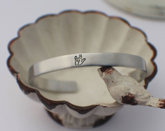 I Love You Sign Language Bracelet Exclusive Sign Language Jewelry Name ...