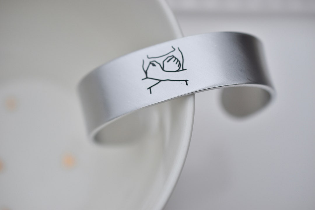 Love Sign Language Cuff Bracelet ASL Signs Love Bracelet Hand Stamped ...