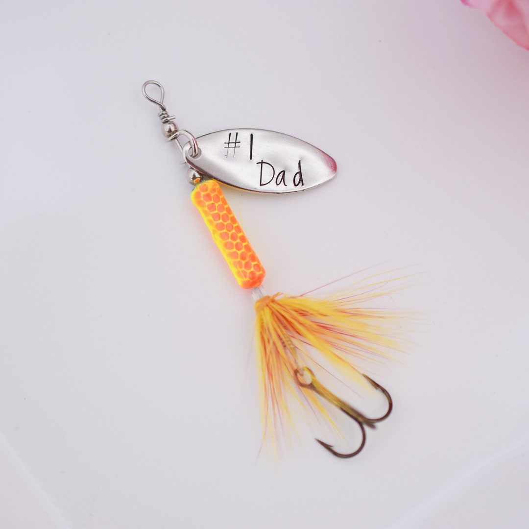 Fathers Day Fishing Lure 1 Dad Lure Dad Lure Gift Hand Stamped Gift for ...