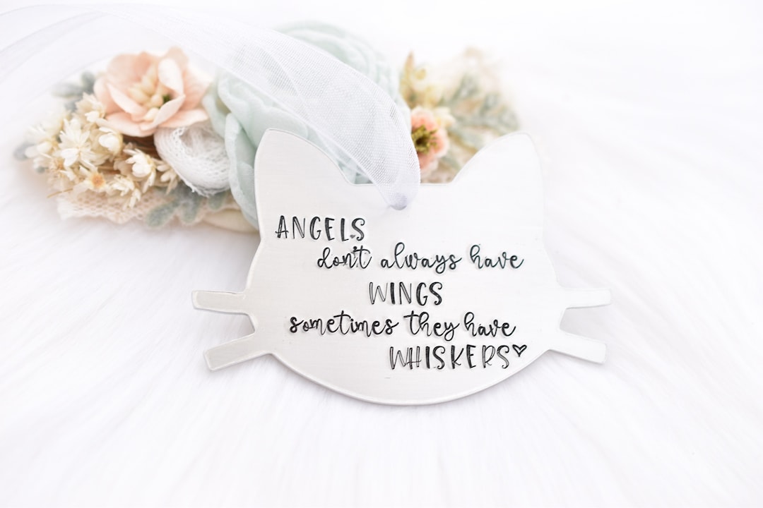 Personalized Cat Loss Ornament // Hand Stamped Memorial Ornament ...