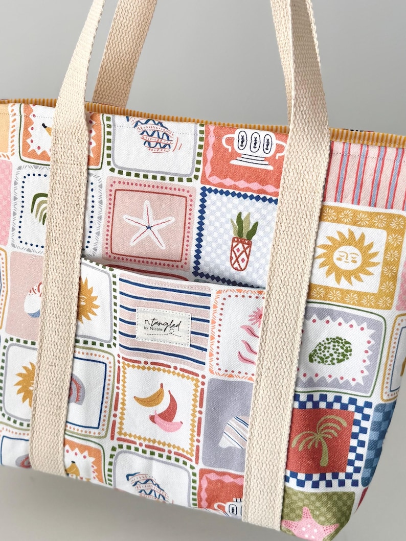 PDF Tote Bag Sewing Pattern & Tutorial | Beginner Friendly Sewing ...