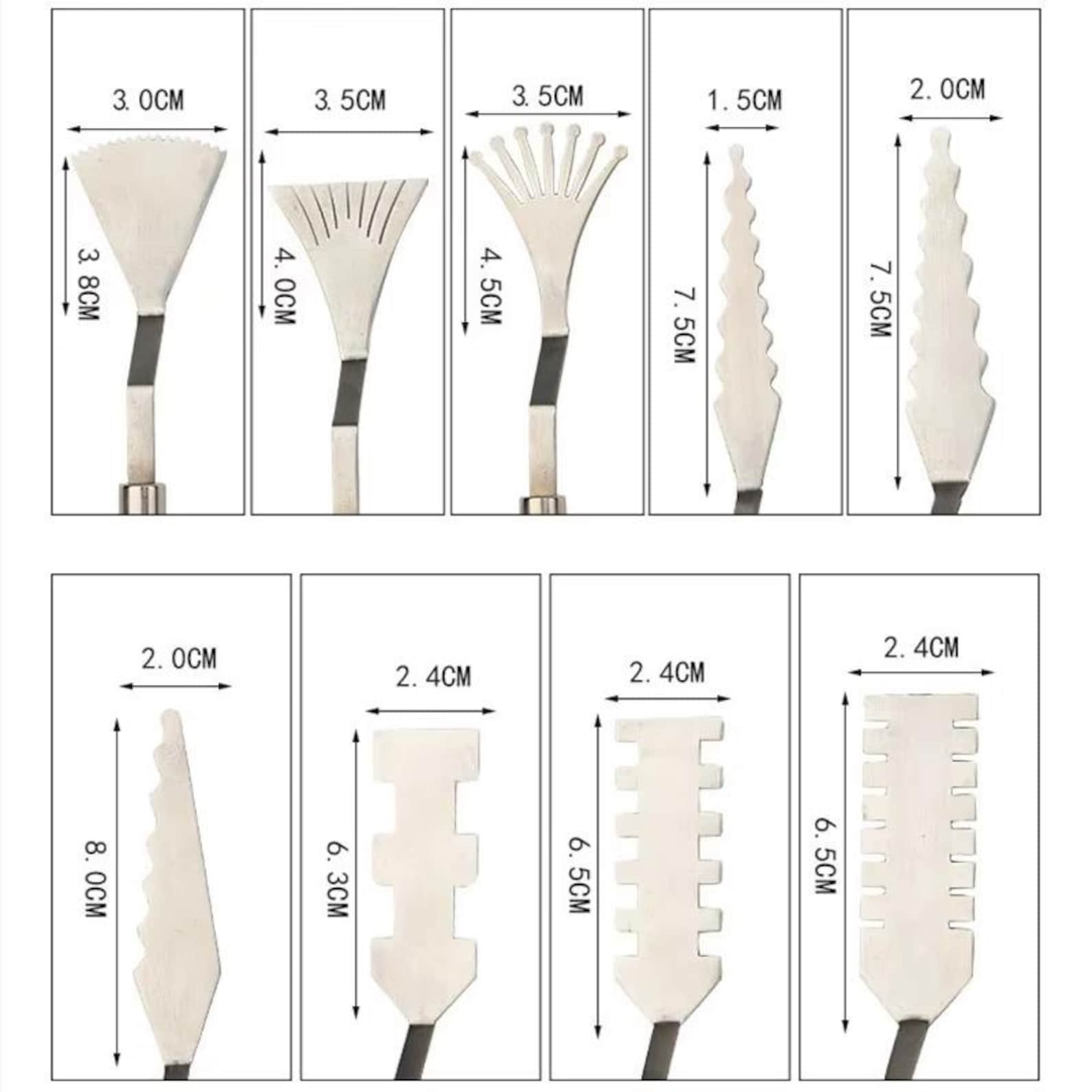 Palette Knife Set - 9pc Texture Scrapers for Acrylic & Oil Painting - Etsy