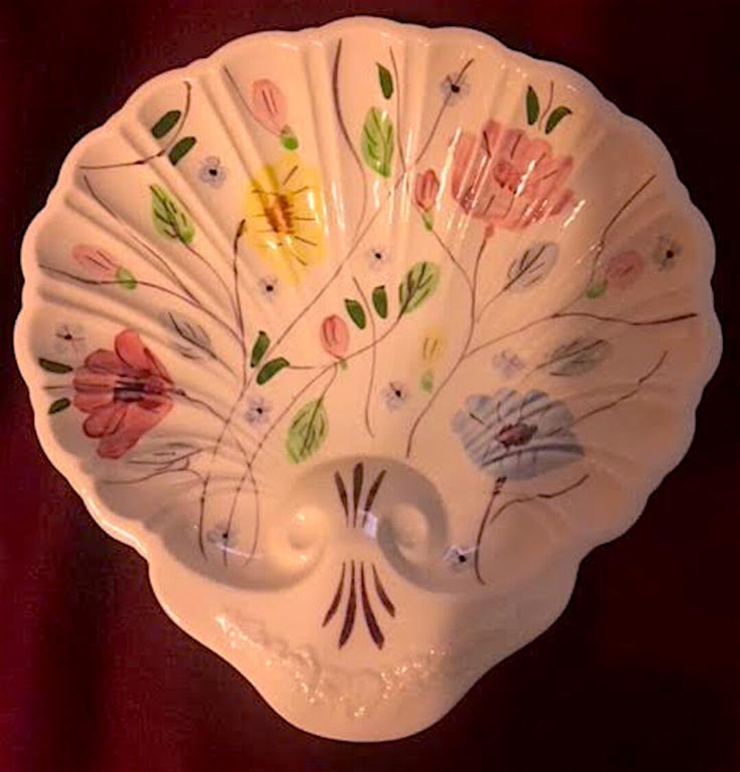 Blue Ridge China Deep Shell Dish in Collectible chintz Pattern FREE ...
