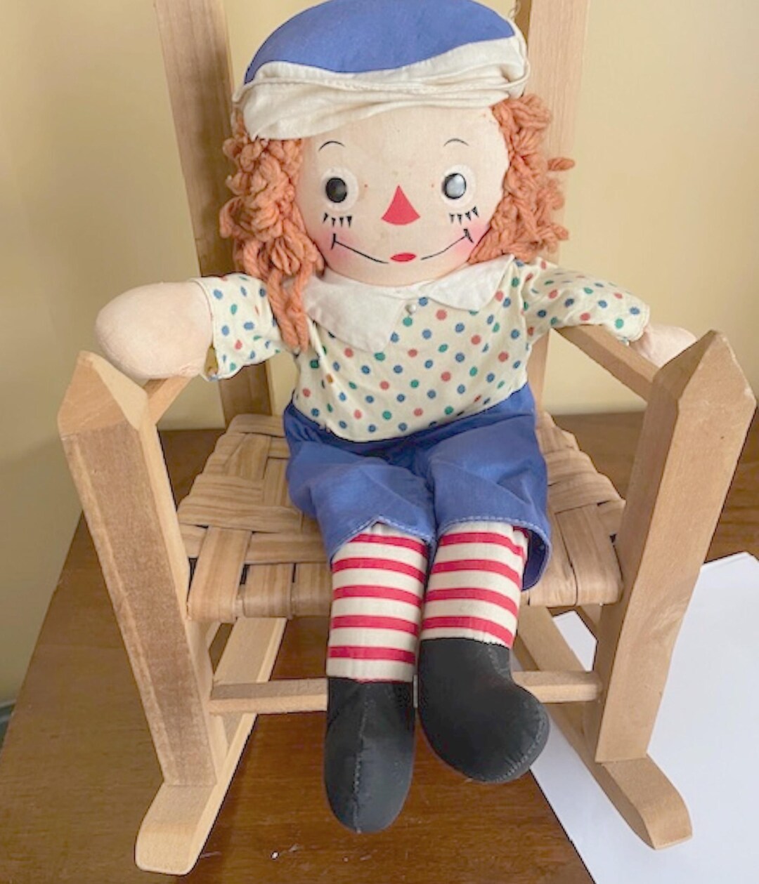 Cute 15" Georgene Raggedy Andy With Unusual Original Outfit - Etsy