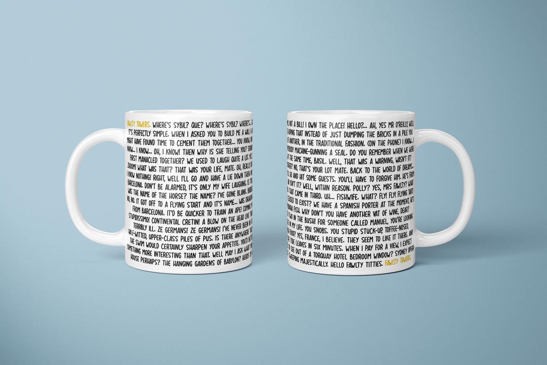 Fawlty Towers Best Quotes, Fawlty Towers Quotes Mug, Fawlty Towers Sign ...