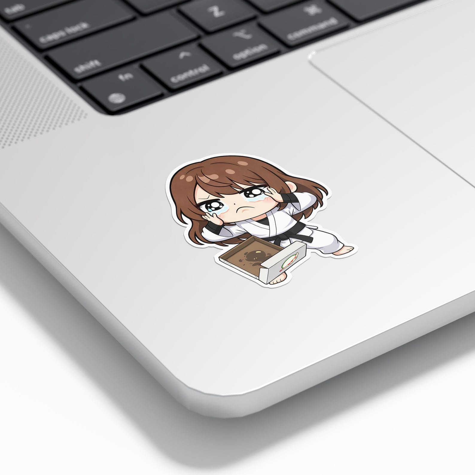 Adesivo PNG da Garota Jiu-Jitsu Sem Pizza | Jiu-Jitsu Chibi | Caixa de ...