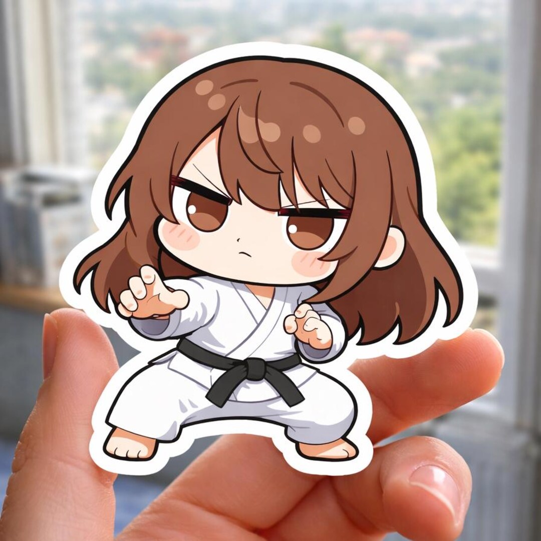 Chairo BJJ Girl Stance – Chibi Jiu Jitsu Sticker PNG, Digital Download ...
