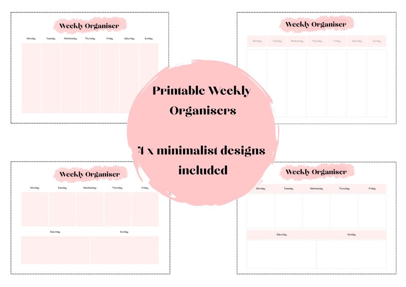 Printable Weekly Organiser for Families and Children - Etsy