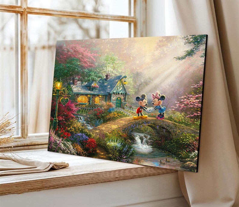 Mickeys and Minnies - Sweetheart Bridge Movies Poster Canvas Print for ...