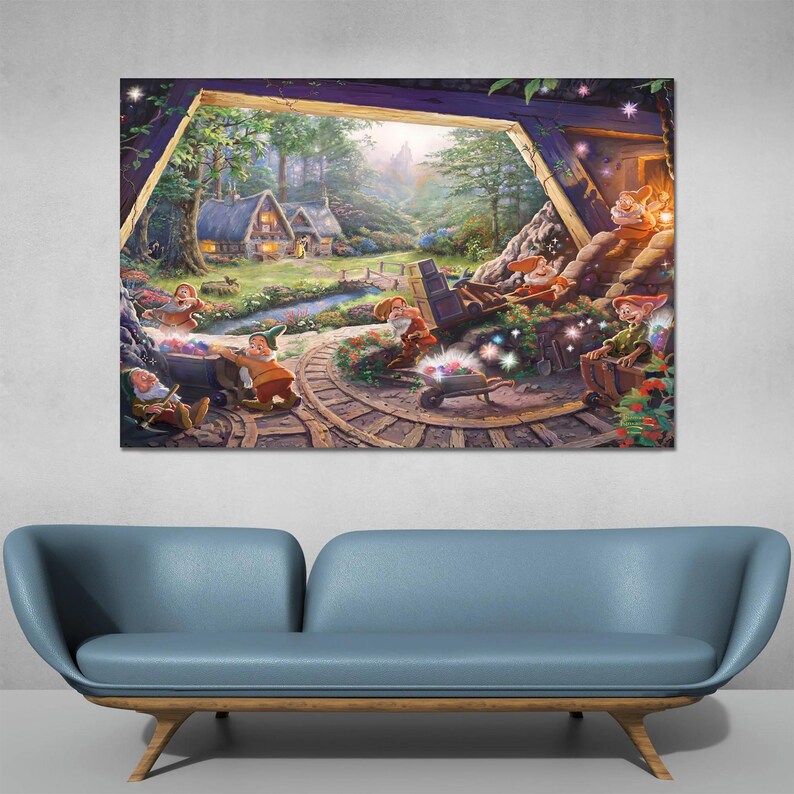 Snow White and the Seven Dwarfs Movies Poster Canvas Print for Home ...
