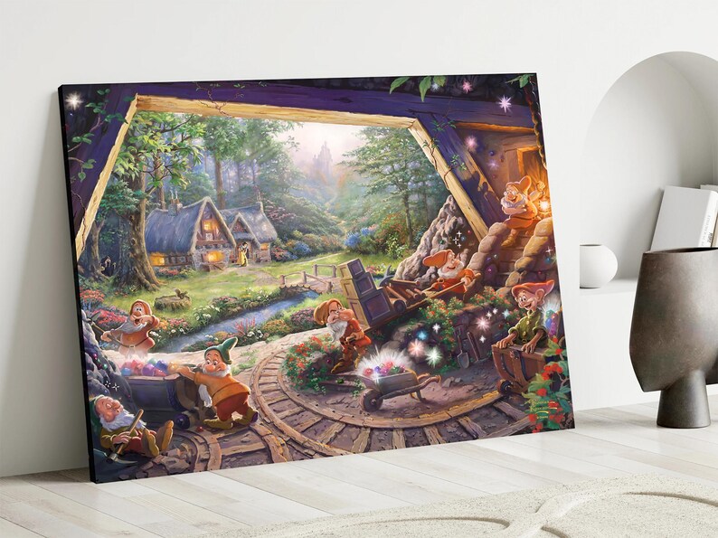 Snow White and the Seven Dwarfs Movies Poster Canvas Print for Home ...