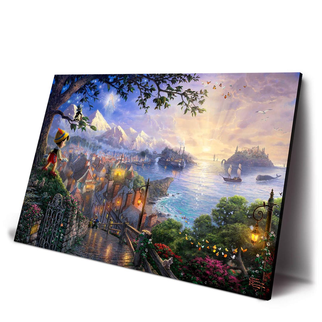 Pinocchio Wishes Upon A Star Movies Poster Canvas Print for Home Decor ...