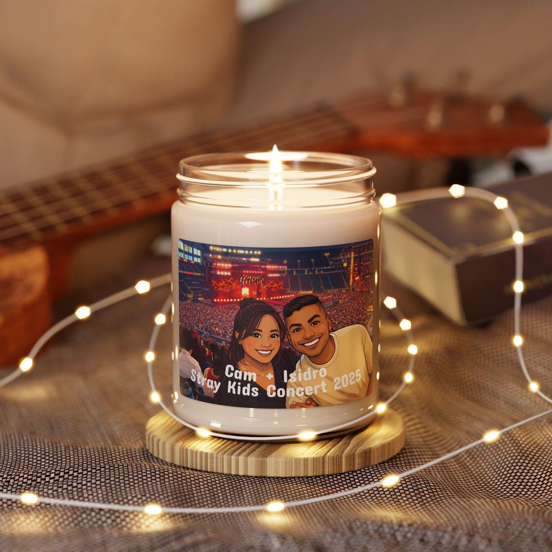 Custom Concert Portrait Candle | Scented Soy 9oz | Personalized Name ...