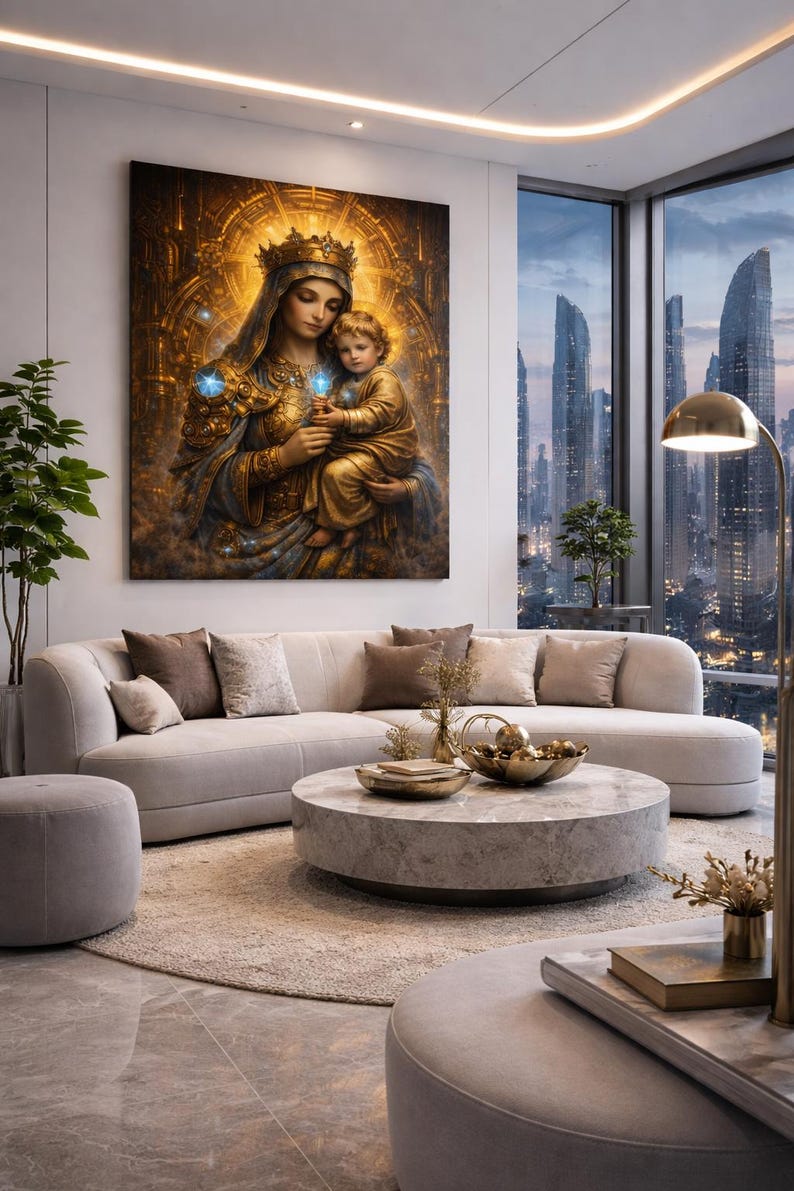 Madonna and Child Art Print / Steampunk / Sacred Mechanical Mother ...