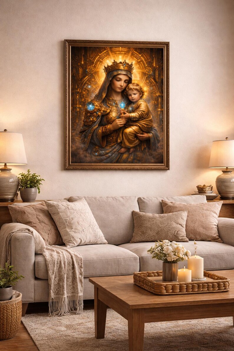 Madonna and Child Art Print / Steampunk / Sacred Mechanical Mother ...