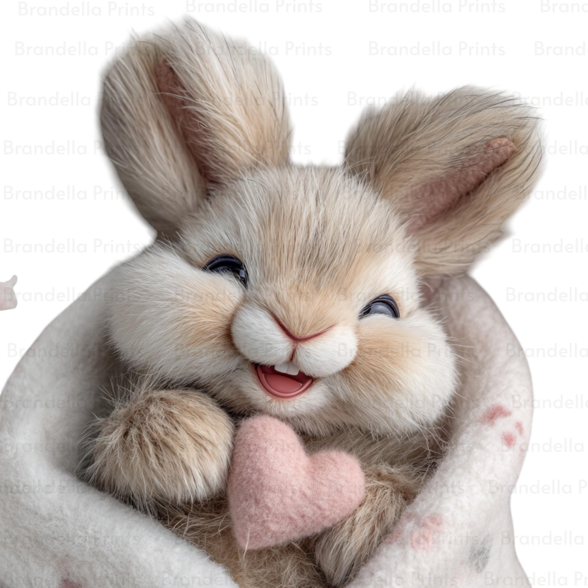 20 Bunny Love Valentine Clipart - Cute Rabbit Couple PNG for ...
