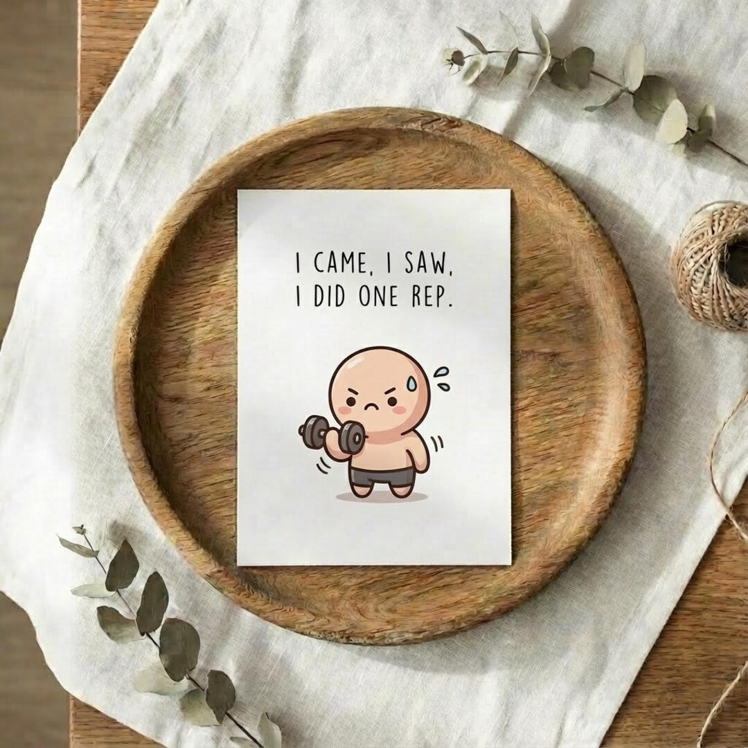 One Rep | Funny Greeting Card - Etsy