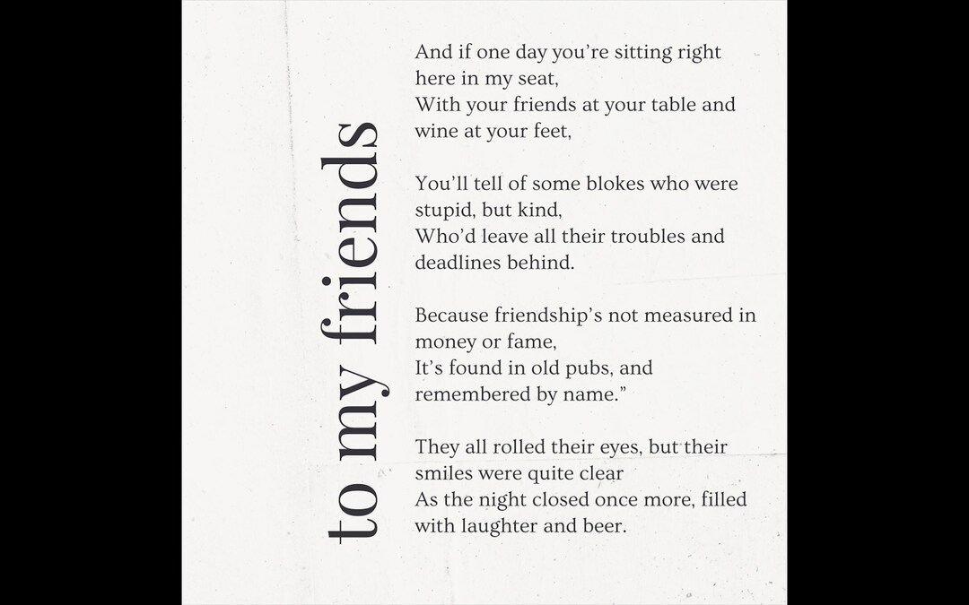 Couplet Poem Template: for Close Friends - Etsy