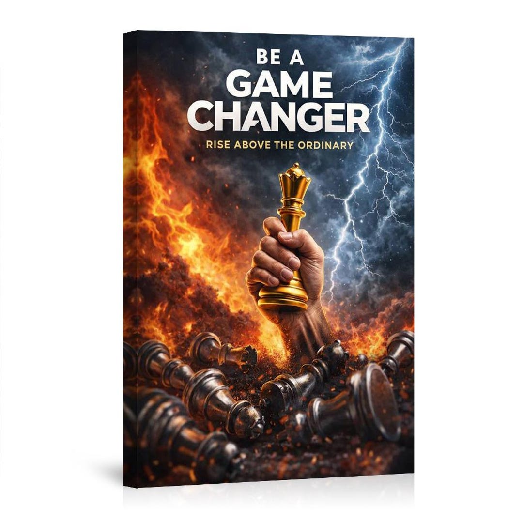 Chess King Victory Canvas Print, Game Changer Wall Art - Etsy