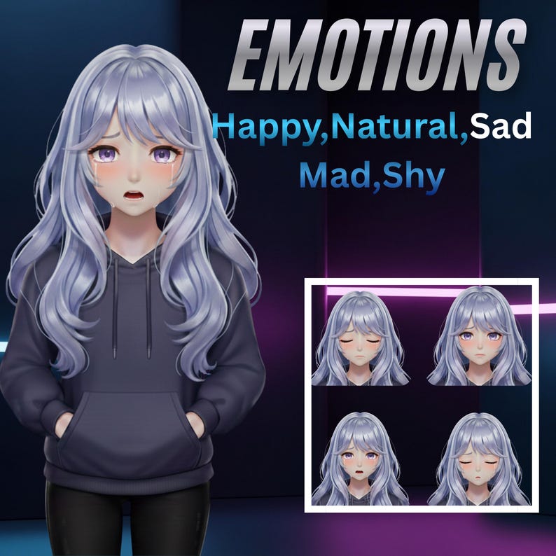 Vtuber Model L Pngtuber | Ready-to-use Female Vtuber Model(veadotube) - Etsy