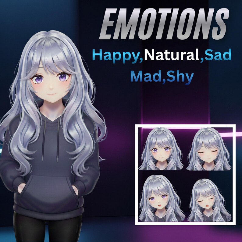 Vtuber Model L Pngtuber | Ready-to-use Female Vtuber Model(veadotube) - Etsy