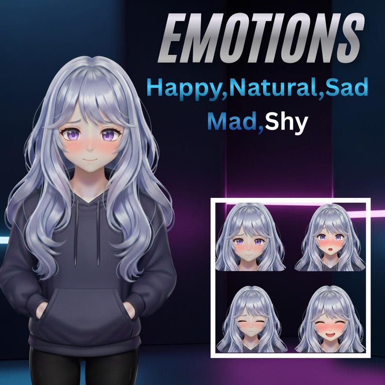 Vtuber Model L Pngtuber | Ready-to-use Female Vtuber Model(veadotube) - Etsy