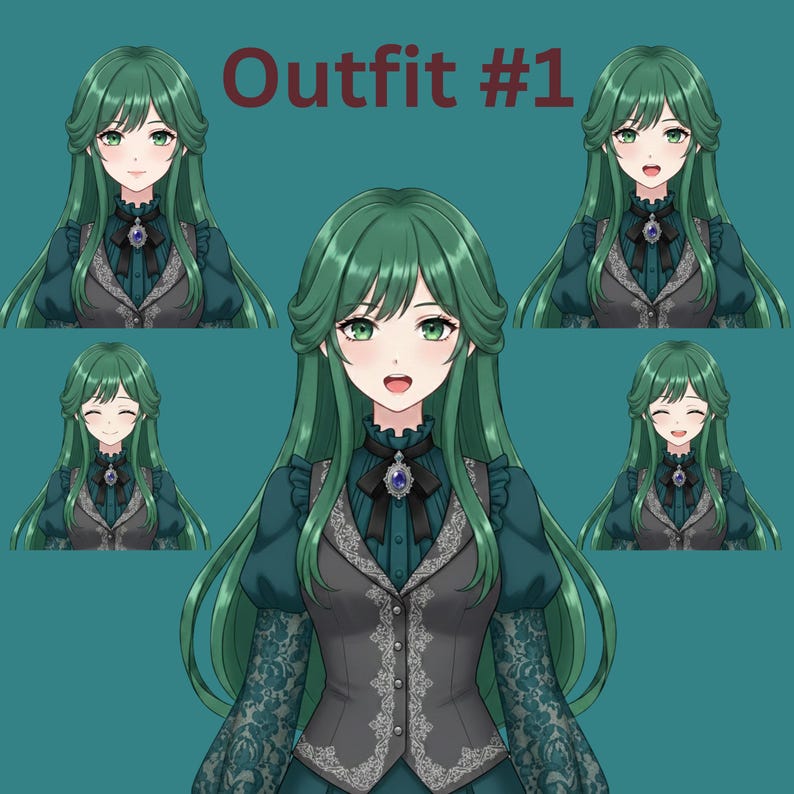 Female Pngtuber Model | Free Pngtuber| 3 Outfits, Ready-to-use ...