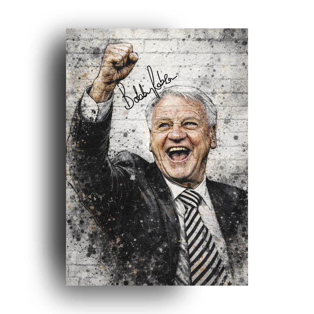 Bobby Robson Graffiti Art Print (perfect for Newcastle Fans) - Etsy