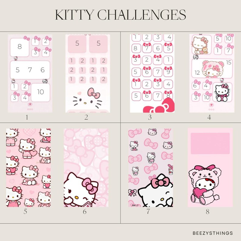 Kitty Budgeting Collection | Cash Stuffing Dashboards, Matte Vellum ...