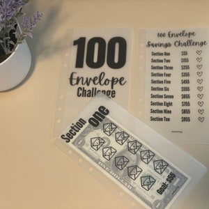 100 Envelope Challenge - Matte Vellum - Etsy