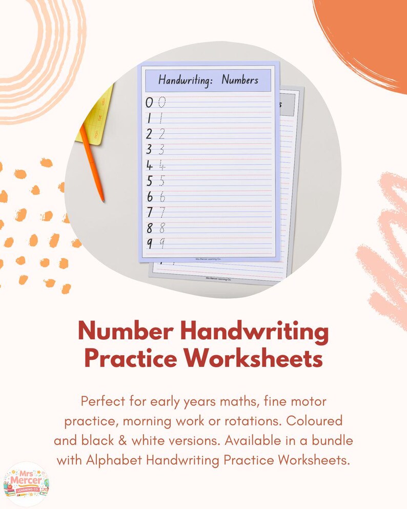 Number Handwriting Worksheets | Printable Number Writing Practice for ...
