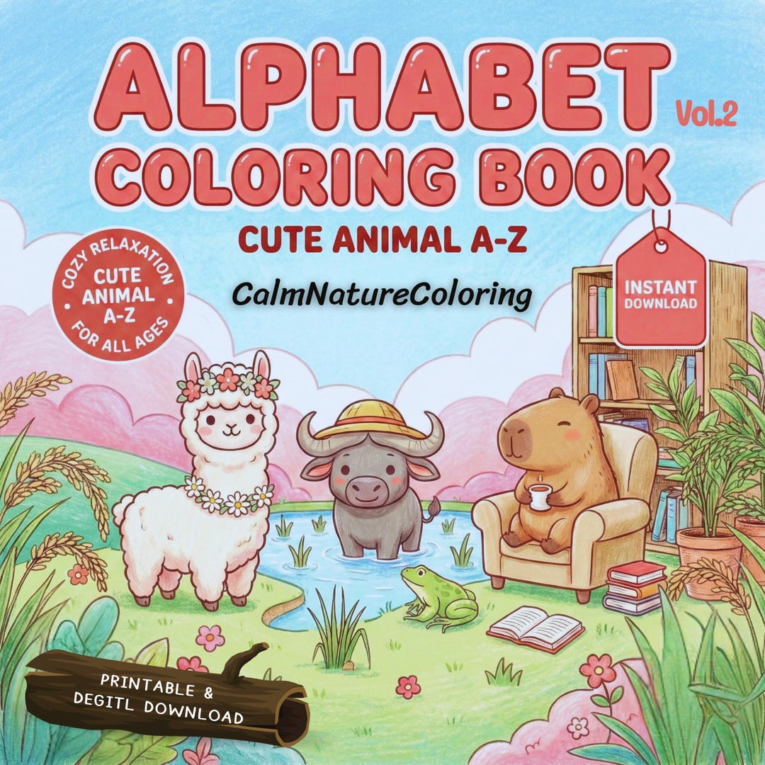 Animal Alphabet Coloring Book A–Z Vol. 2 | Printable ABC Animals for ...
