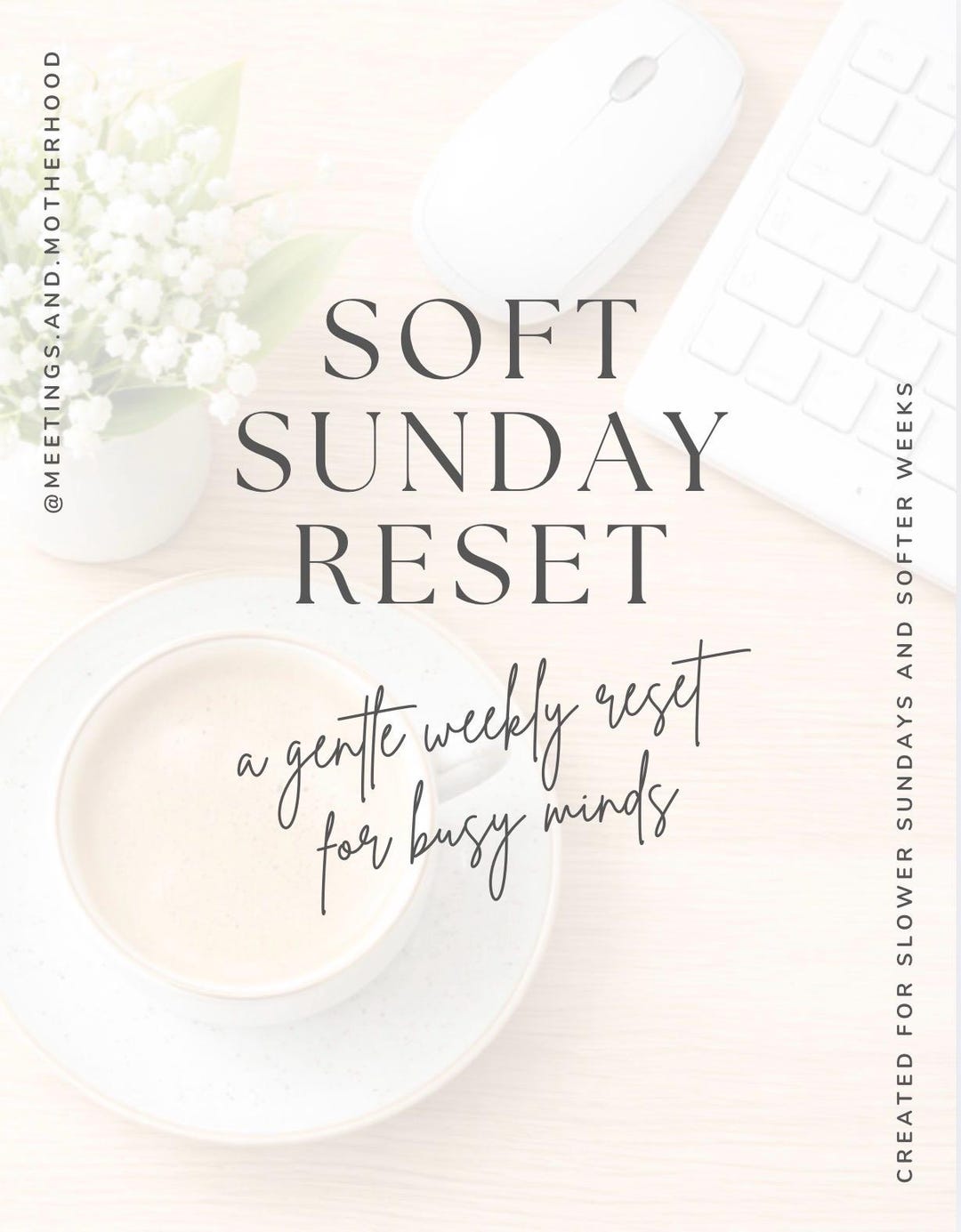 Soft Sunday Reset | Weekly Reset Planner PDF | Gentle Weekly Reset for ...